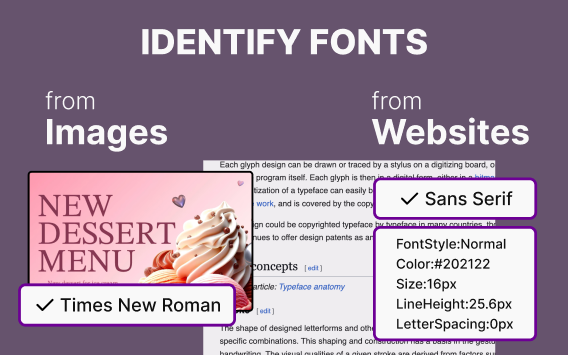 Font Identifier Extension – Quickly Find Fonts from Images & Websites
